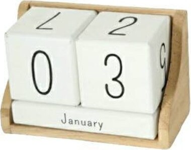 Etsy Wooden Block Calendar, Perpetual Calendar For The Office ...