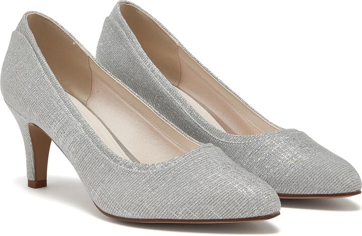 Rainbow Club Jara Silver Wide Fit Wedding Court Shoes - ShopStyle Heels