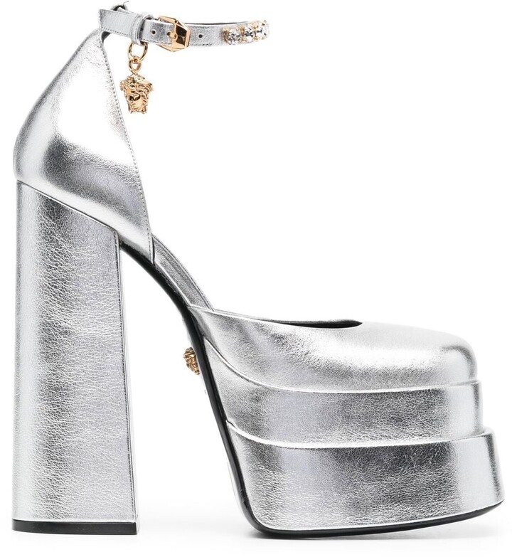 Versace Medusa Aevitas 150mm double platform pumps - ShopStyle Heels
