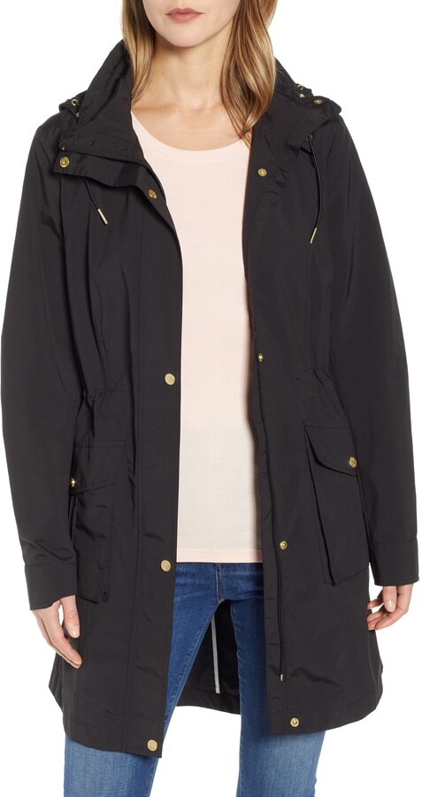 Cole Haan Packable Rain Jacket with Removable Hood - ShopStyle