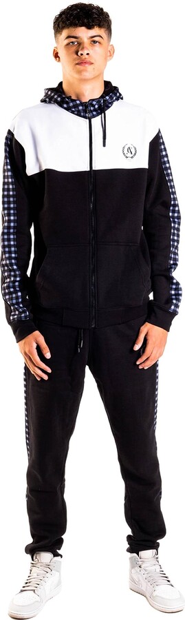 Avanti Club Checked Midnight Zipped Fleece Tracksuit - ShopStyle Activewear