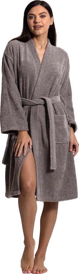 Chakir Turkish Linens 100% Cotton Terry Cloth Turkish Kimono Bathrobe ...