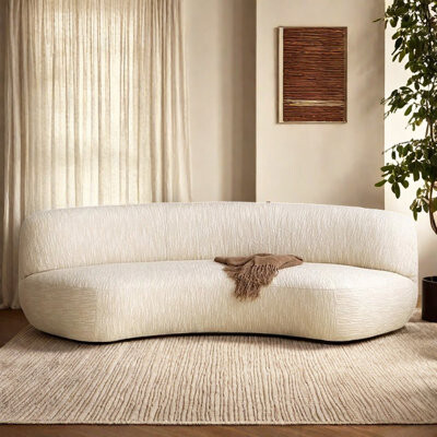 Axis Living Cream Style Curved Shaped Sofa - ShopStyle