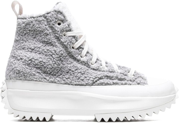 Converse Run Star Hike High sherpa sneakers - ShopStyle
