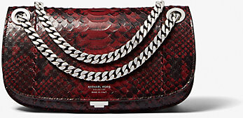 Michael Kors Christie Mini Python Embossed Leather Envelope Bag - ShopStyle