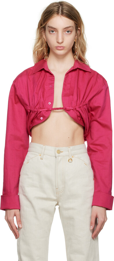 Jacquemus Pink Le Raphia 'La Chemise Machou' Shirt - ShopStyle Tops