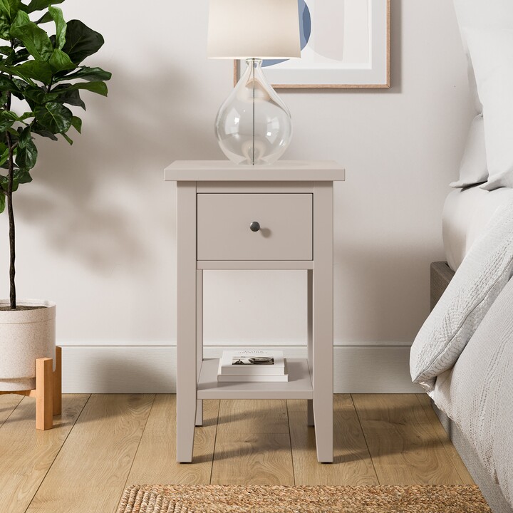 Dunelm Lynton 1 Drawer Small Bedside Table Lynton Natural - ShopStyle