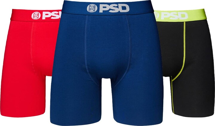 PSD Men's Underwear Solid 3-Pack Boxer Brief for Men - Boxers with ...