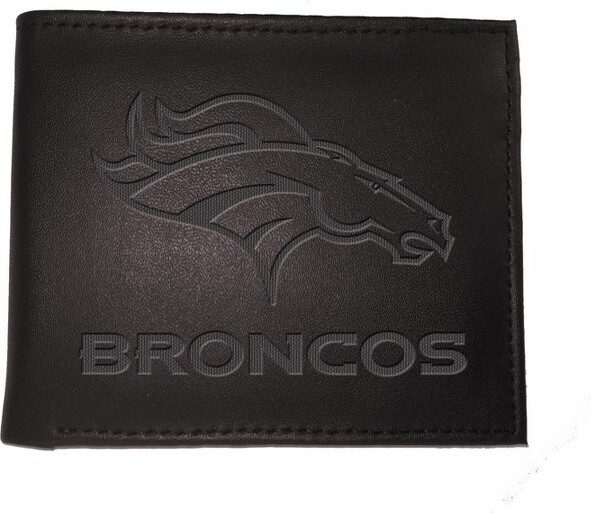 Evergreen NFL Denver Broncos Black Leather Bifold Wallet Officially ...
