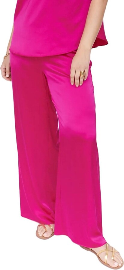 Gabriella Rossetti Sofia Silk Palazzo Pant - ShopStyle Wide-Leg Trousers