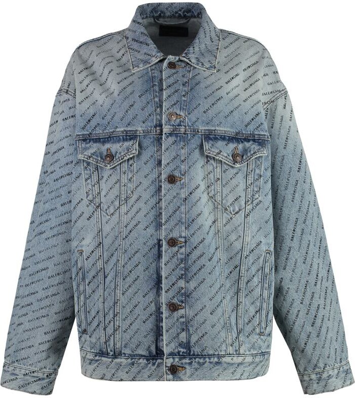 Balenciaga Printed Denim Jacket - ShopStyle