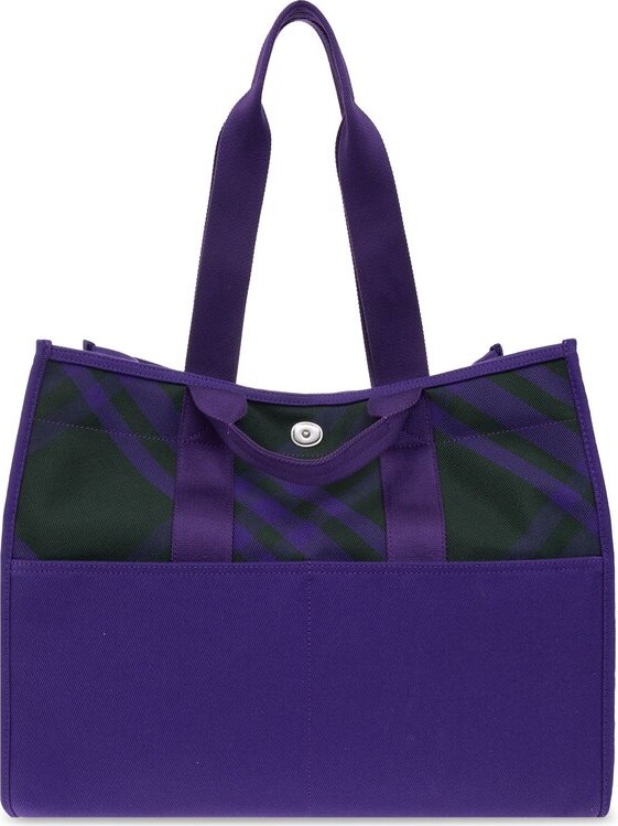 Burberry Check Pattern Tote Bag - ShopStyle