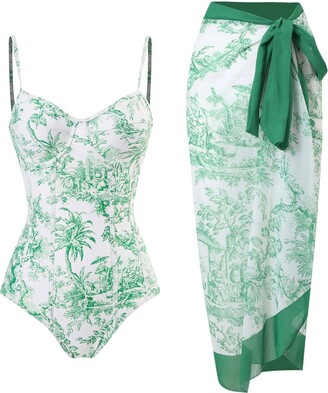 Baodan Longline Swimsuit Top Sparkly Bathing Suit Ribbed Texture Lace ...