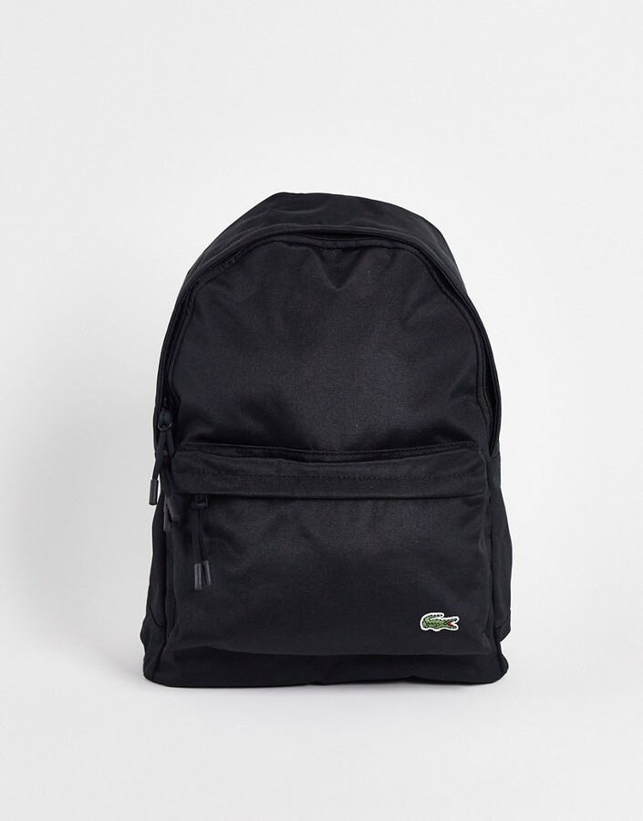 Lacoste croc logo backpack in black - ShopStyle