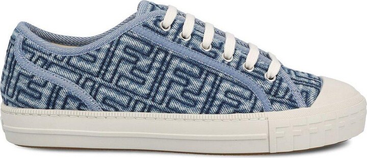 Fendi Domino Denim Low-top Sneakers - ShopStyle