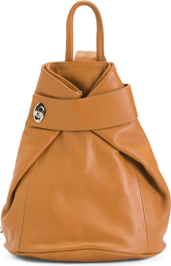 Diva Made In Italy Leather Convertible Backpack - ShopStyle
