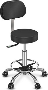 Inbox Zero Margary Backed Adjustable Height Ergonomic Lab Stool with ...