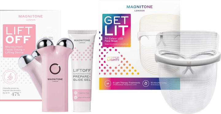 MAGNITONE London LiftOff Microcurrent and GetLit LED Face Mask Hero ...