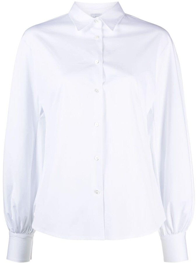 Sara Roka Puff-Sleeve Shirt - ShopStyle Tops