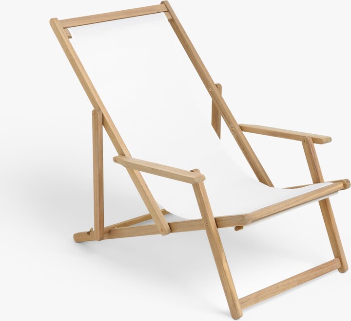 John Lewis ANYDAY Acacia Wood Deck Chair Frame & Sling - ShopStyle