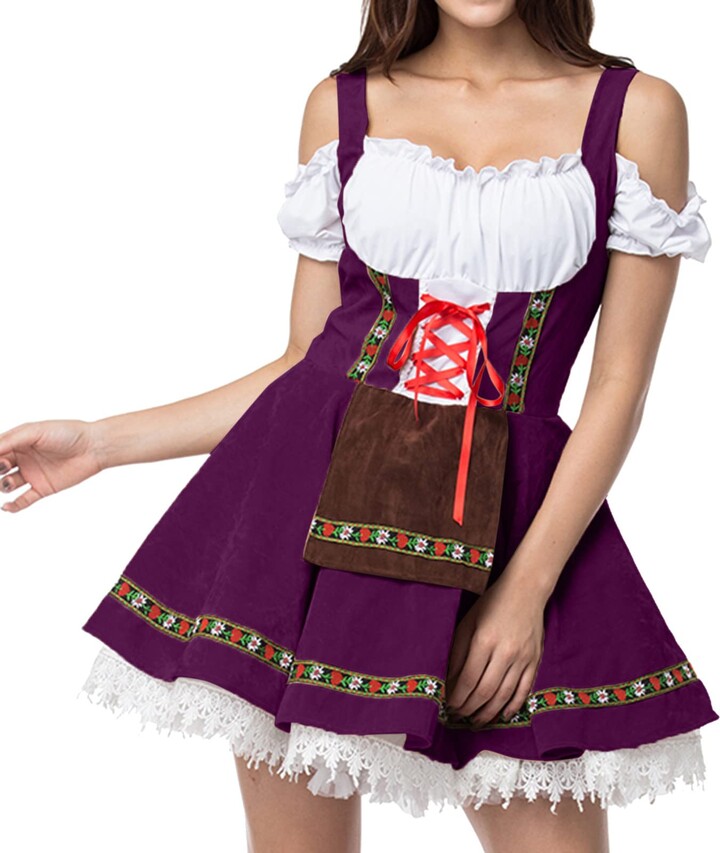 Generic Dress for Fun Mini Dirndl for Oktoberfest Dirndl Women's Midi ...