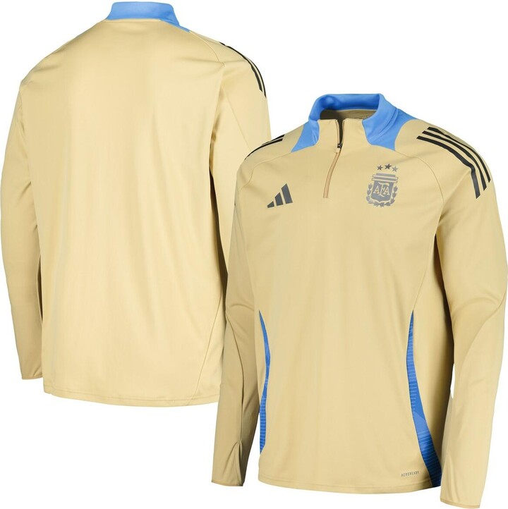 adidas Men's Tan Argentina National Team 2024 Training Quarter-Zip Top ...