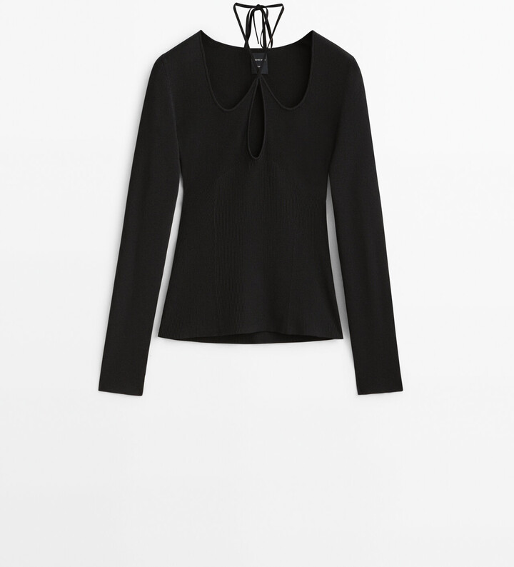 Massimo Dutti Knit Sweater With Crossover Straps - Studio - ShopStyle