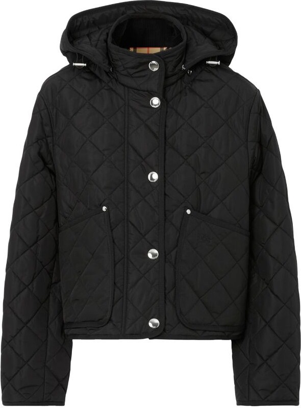 Burberry Diamond Quilted Cropped Jacket - ShopStyle