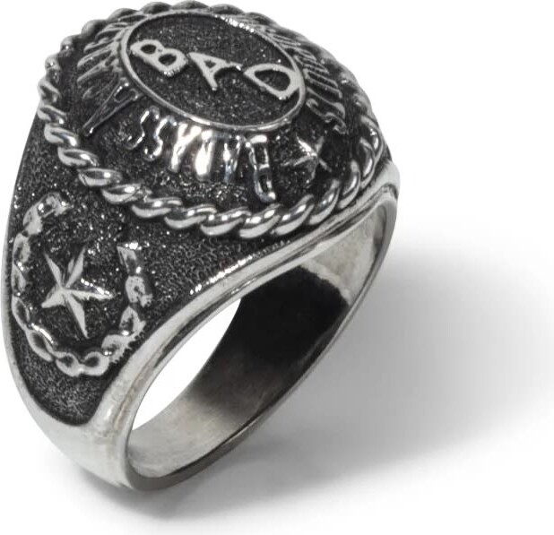 Wild Sons Men's Silver Bad Ring - ShopStyle Jewellery