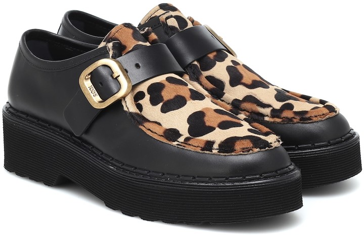 Tod's Leopard-print platform loafers - ShopStyle