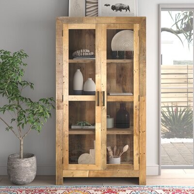 Mistana Fiona Reclaimed Wood Curio Cabinet - ShopStyle