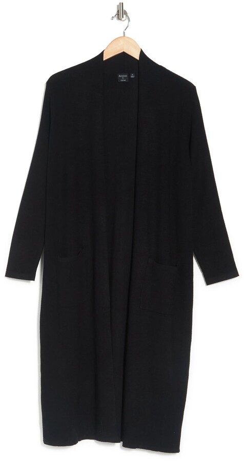 Cyrus Open Front Pocket Long Cardigan Duster - ShopStyle Plus Size Sweaters