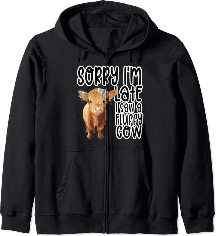 Unique Must Have HIGHLAND COW Lover Line Sorry I'm Late I Saw a Fluffy ...