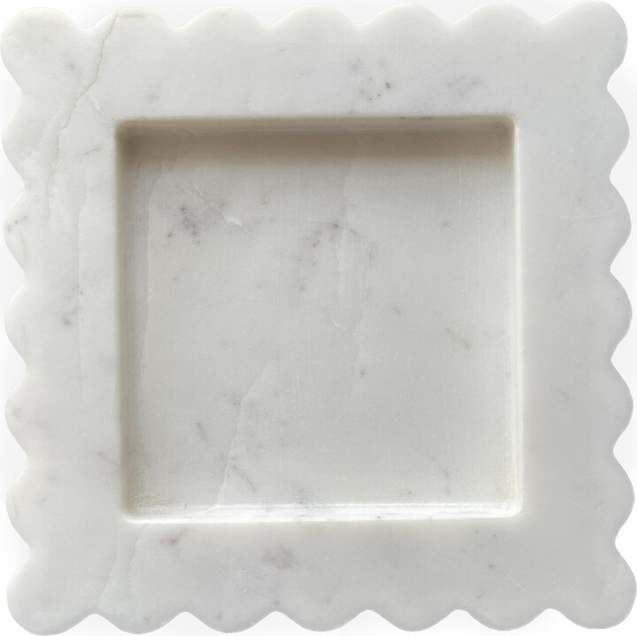Anastasio Home Box Scalloped Marble Square Tray - ShopStyle