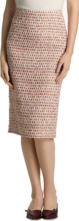 Female St. John Tweed Pencil Skirt - ShopStyle