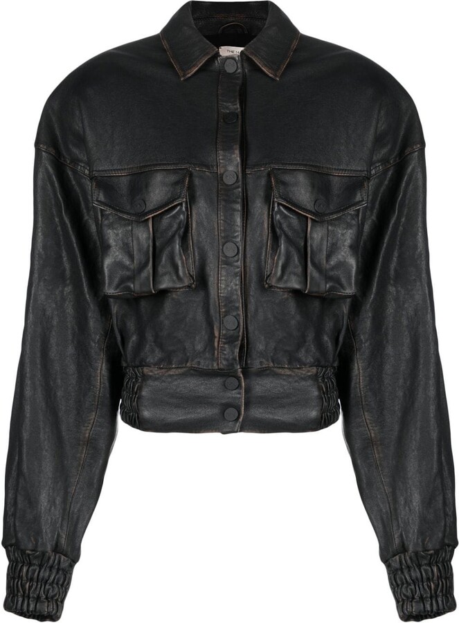 The Mannei Cropped Polished-Finish Jacket - ShopStyle