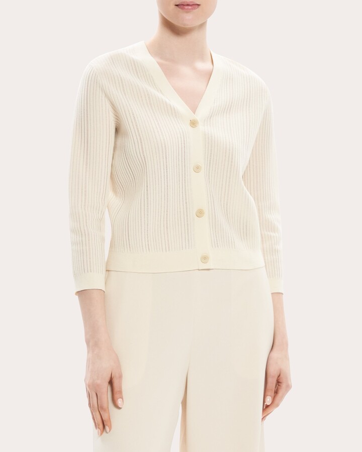 Theory Shrunken Button Cardigan - ShopStyle