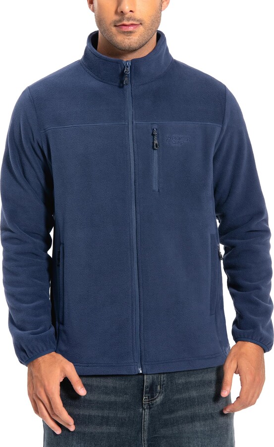 Pioneer Camp Men's Fleece Jacket Full Zip Outdoor Polar Lightweight ...