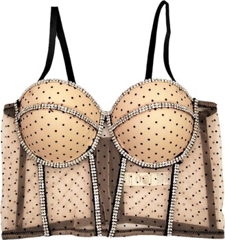 FDJIAJU Women'S Bustiers Corsets - Fashion Sexy Bright Diamonds Crop ...