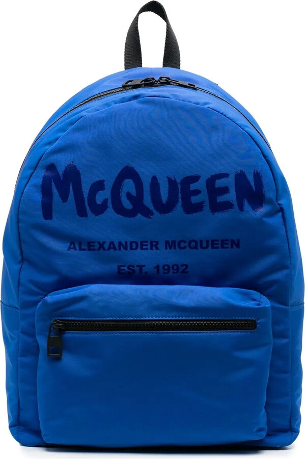 Alexander McQueen Logo-Print Zipped Backpack - ShopStyle