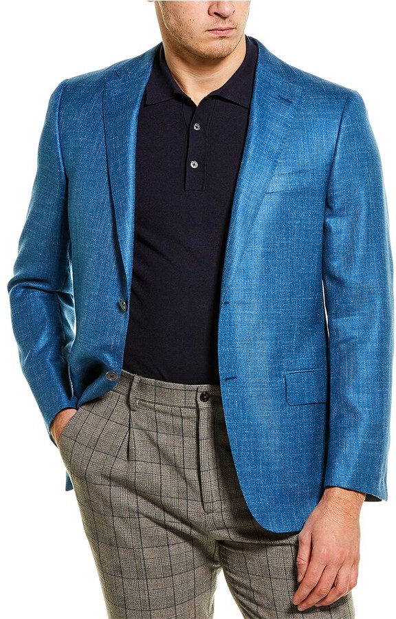 Hickey Freeman Silk, Cashmere & Linen-Blend Blazer - ShopStyle