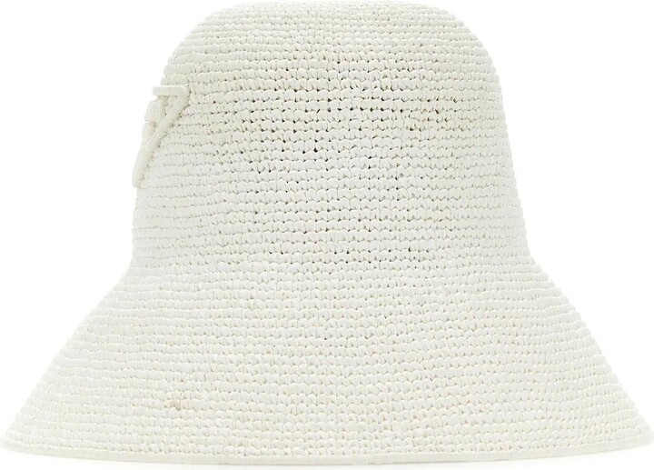 Prada White Raffia Hat - ShopStyle
