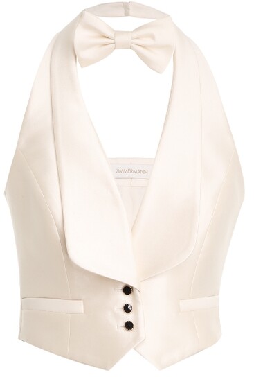 Zimmermann Dancer Tuxedo Waistcoat - ShopStyle Tops