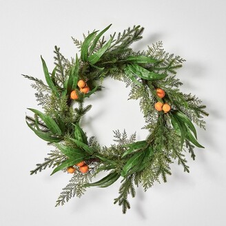 Threshold designed w/Studio McGee Christmas Wreath with Oranges Green ...