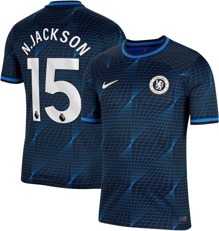 Nike Men's Nicolas Jackson Navy Chelsea 2023/24 Away Stadium Replica ...