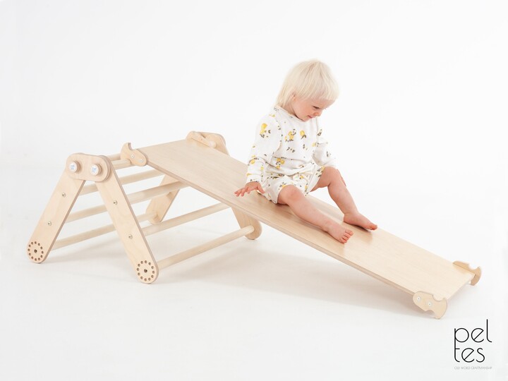 Etsy Montessori Triangle With Ramp, Climbing Triangle, Gym, Slide ...