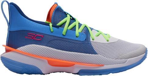 Under Armour Curry 7 Basketball Shoes - Water / White American Blue ...