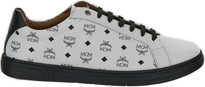 MCM Logo Printed Low-Top Sneakers - ShopStyle