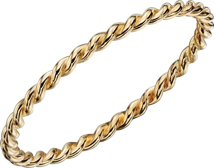 Elements Gold 9ct Gold Twisted Rope Ring - ShopStyle
