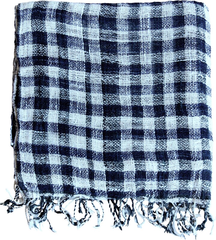 Brunna.Co - Tropez Handloomed Checkers Scarf in Black and White ...